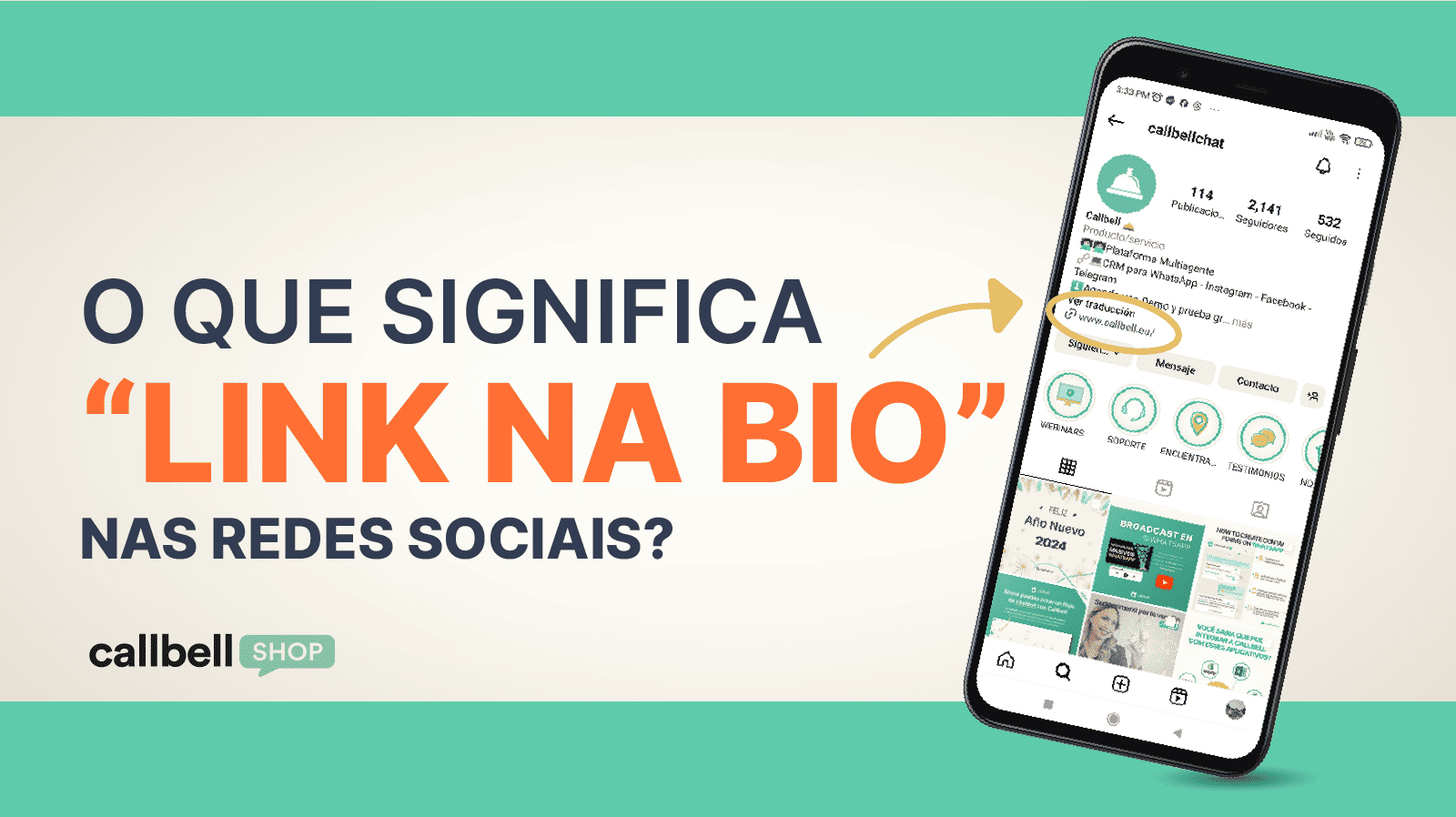O que significa “link na bio” nas redes sociais? - Callbell Shop